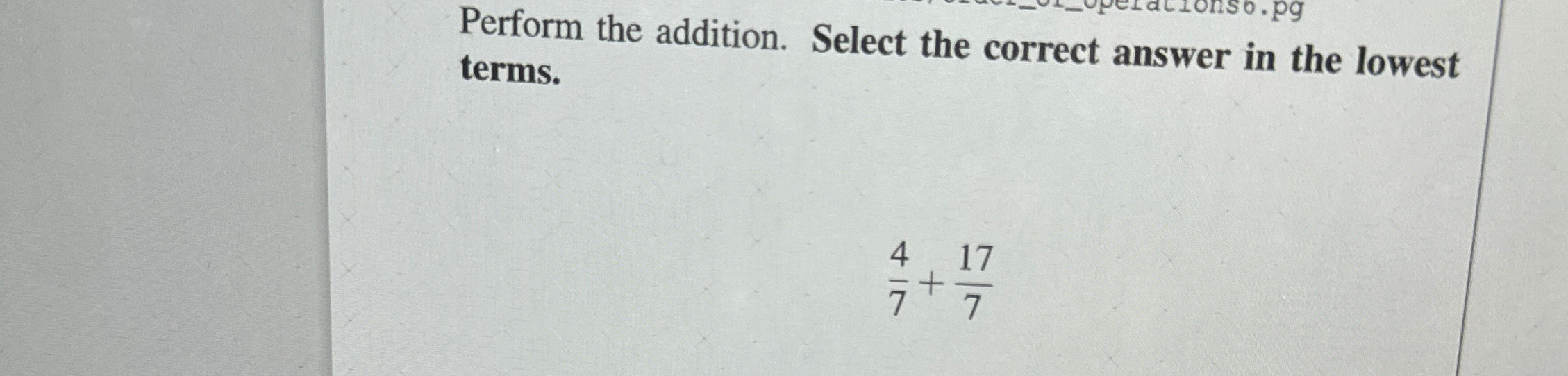 Solved Perform the addition. Select the correct answer in | Chegg.com