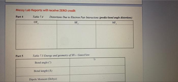 Solved Messy Lab Reports will receive ZERO credit Part 4 | Chegg.com
