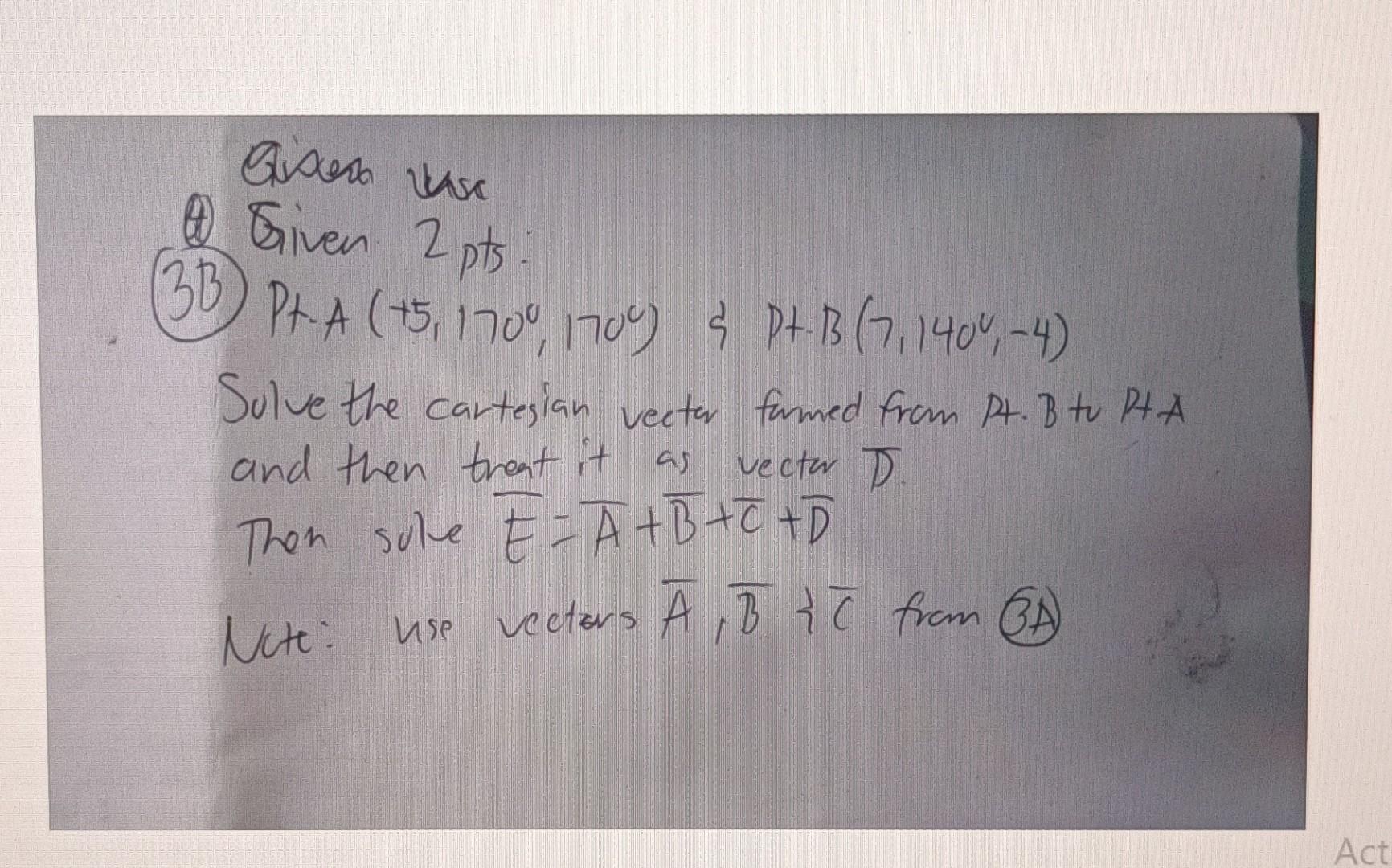 Solved (1) Given 3 ptr. or vertices of triangle in tree | Chegg.com