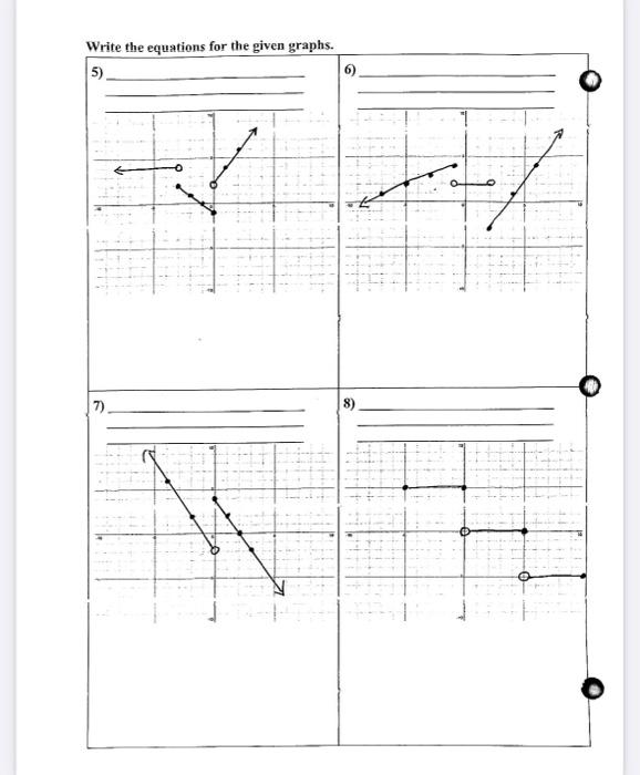 Solved Write the equations for the given graphs. Write | Chegg.com