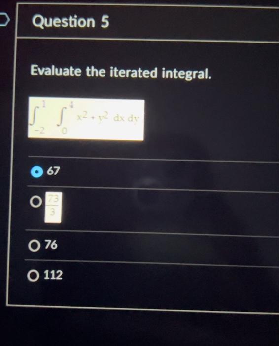 Solved Evaluate the iterated | Chegg.com