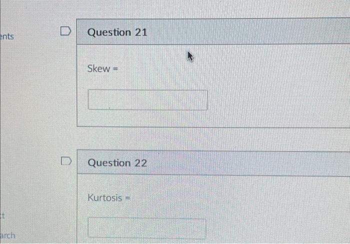 Solved Use the following Data Set to Answer Questions 12 - | Chegg.com