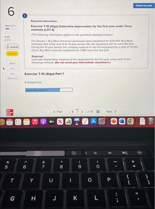 Solved Required information Exercise 7-10 (Algo) Determine | Chegg.com
