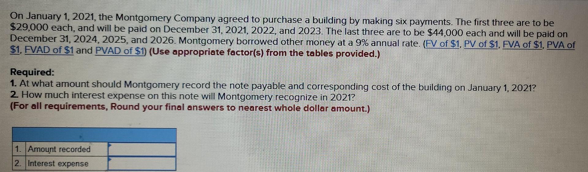 Solved On January 1, 2021, the Montgomery Company agreed to | Chegg.com