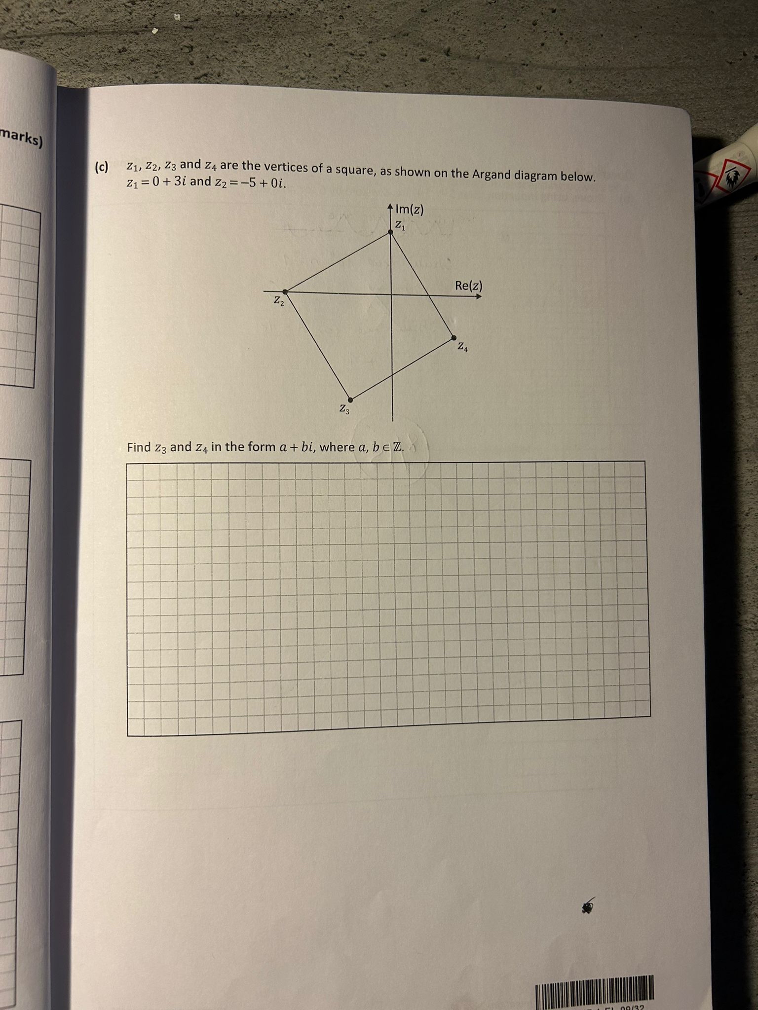 Solved Question 3:In this question, i2=-1(c) z1,z2,z3 ﻿and | Chegg.com