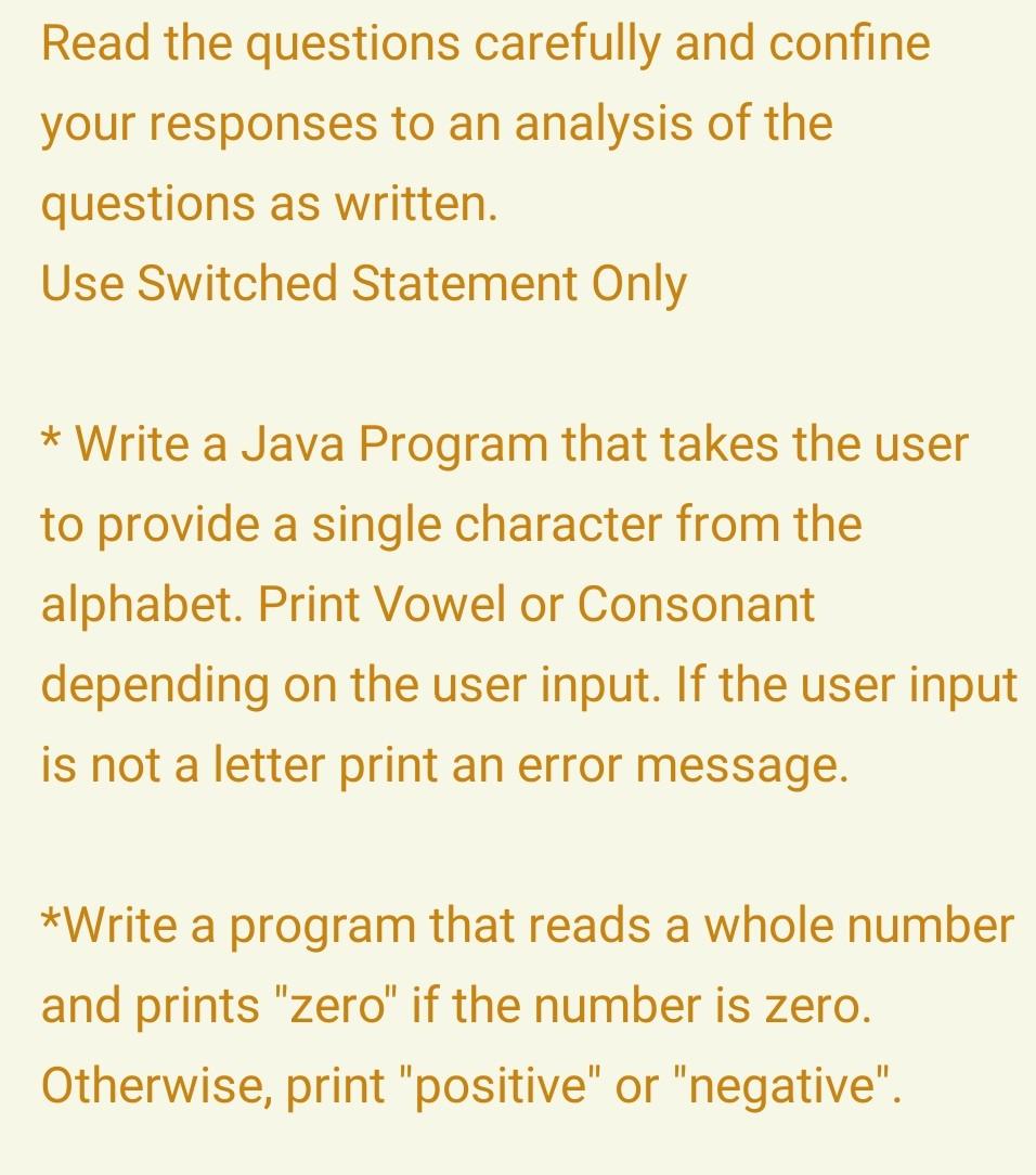 Solved Use java Compiler on compiling Use Switched Statement | Chegg.com
