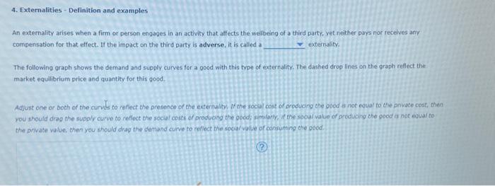 Solved 4. Externalities - Definition and examples An | Chegg.com
