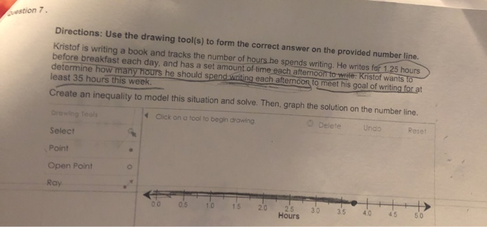 Solved stion 7 Directions: Use the drawing tool(s) to form | Chegg.com