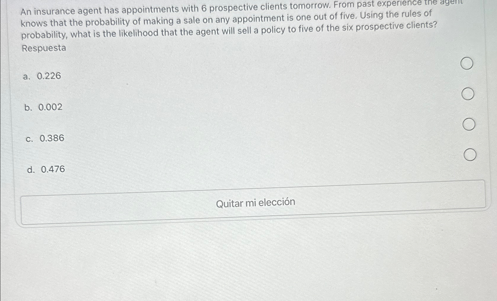 Solved An insurance agent has appointments with 6 | Chegg.com