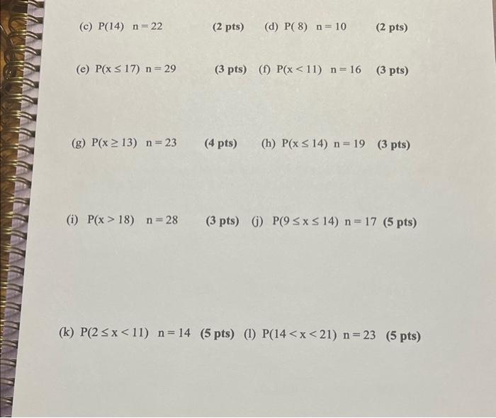 Solved 14. If x is binomially distributed with p=.72 find | Chegg.com