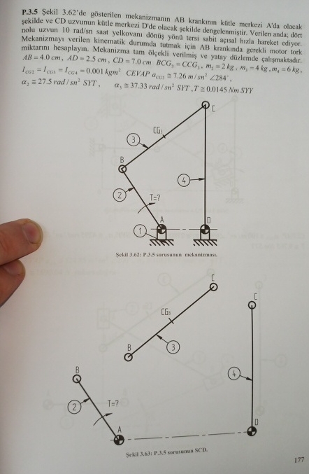 P. 3.5 ﻿Sekil 3.62 'de gösterilen mekanizmanın AB | Chegg.com