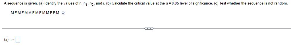 Solved A sequence is given. (a) ﻿Identify the values of | Chegg.com