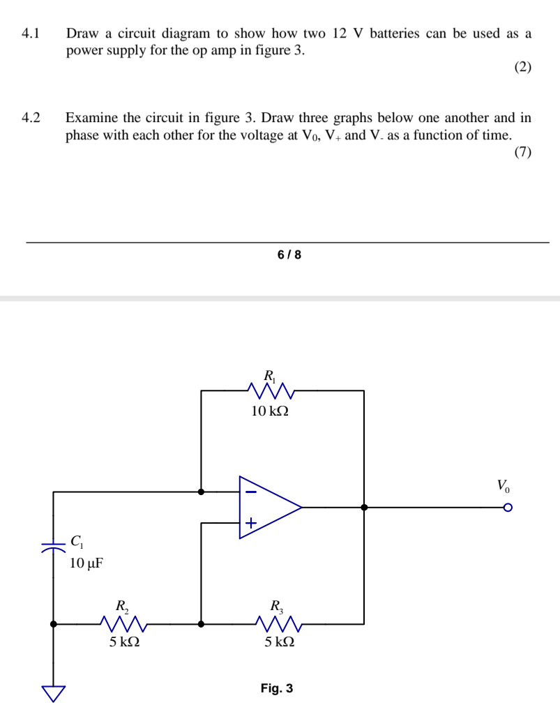Solved 4.1 ﻿Draw a circuit diagram to show how two 12 ﻿V | Chegg.com