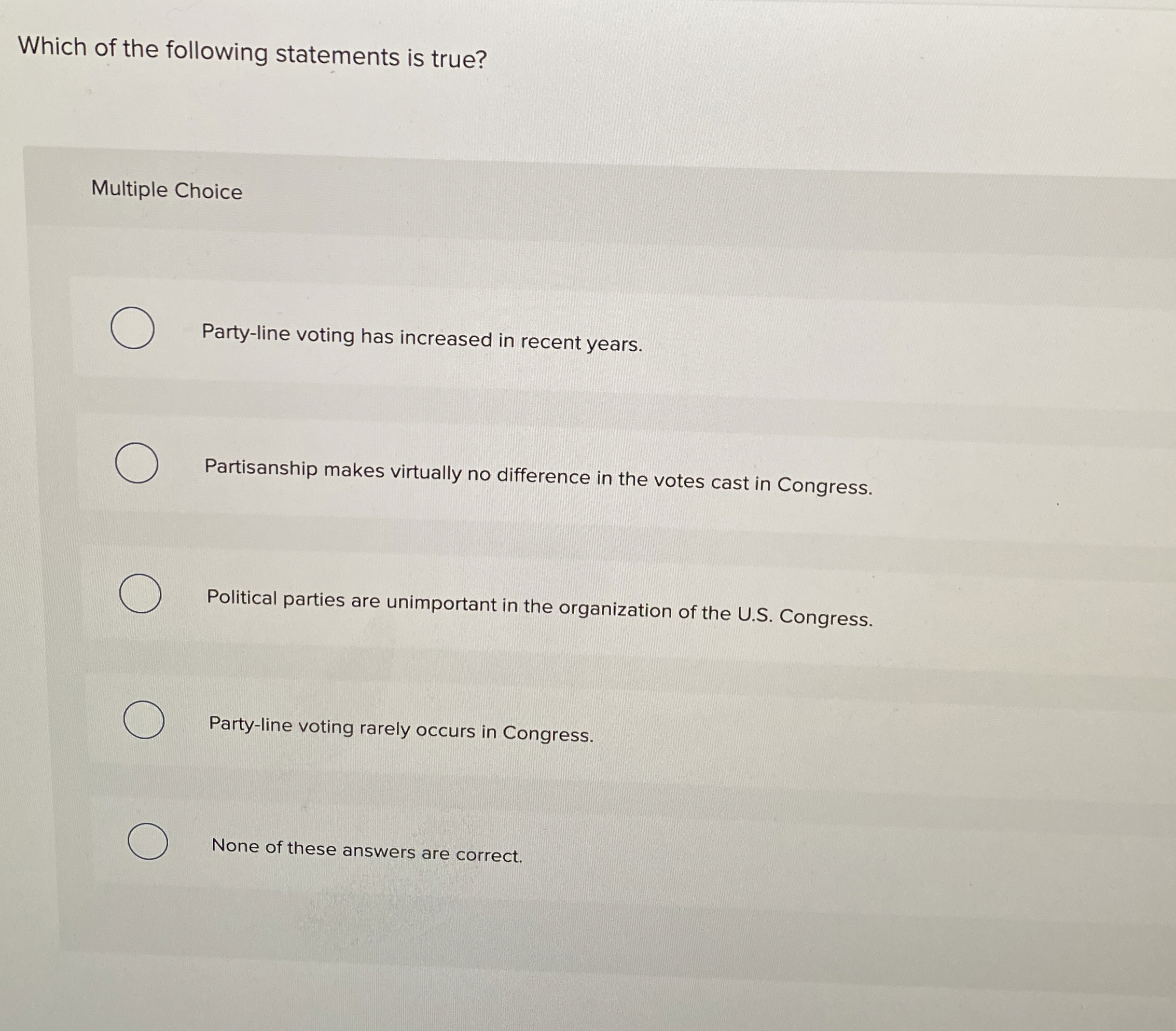 Solved Which of the following statements is true?Multiple | Chegg.com