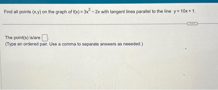 Solved Find All Points X Y On The Graph Of F X 3x2−2x