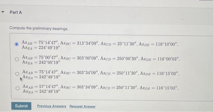 Solved The data in the table below is for a closed-polygon | Chegg.com