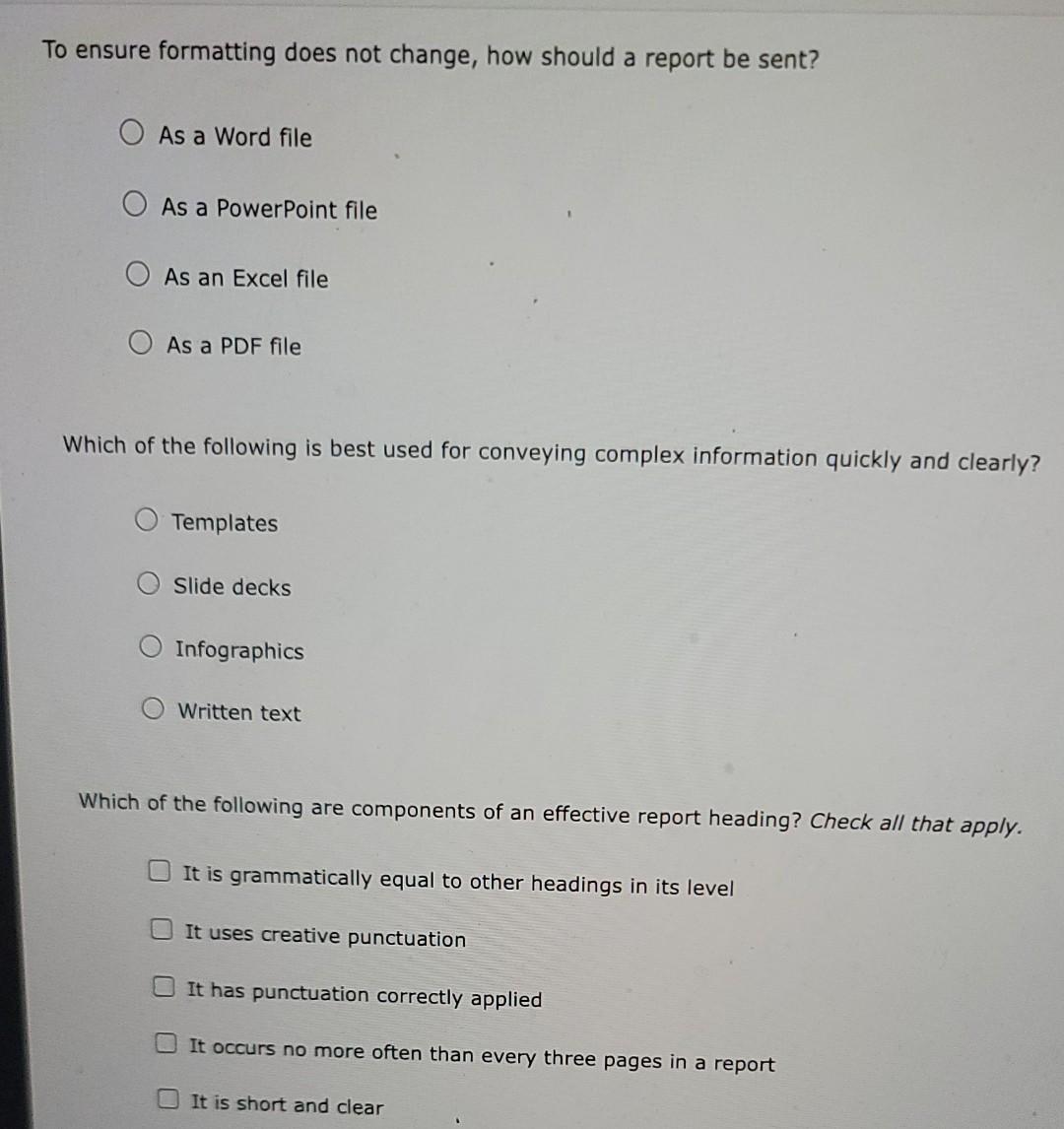 Solved To ensure formatting does not change, how should a | Chegg.com