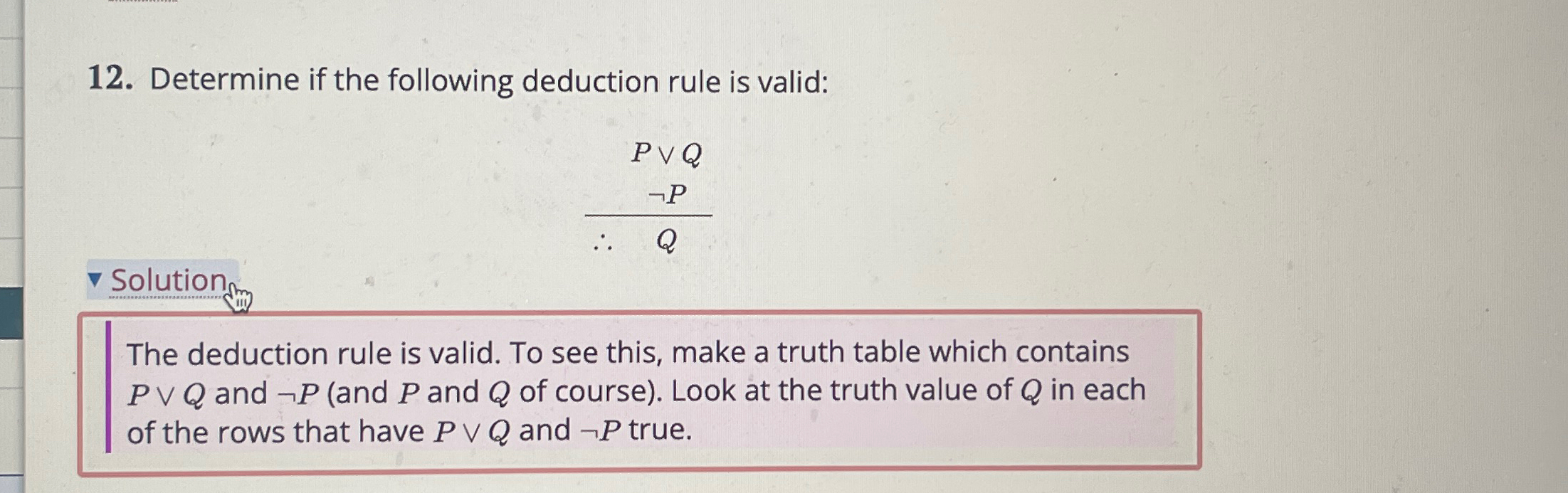 Solved Determine if the following deduction rule is | Chegg.com