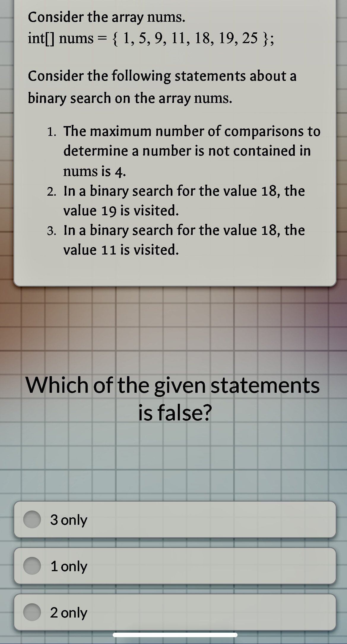 Consider The Array Nums ﻿int ﻿nums 