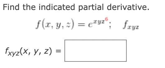Solved Find the indicated partial derivative. | Chegg.com