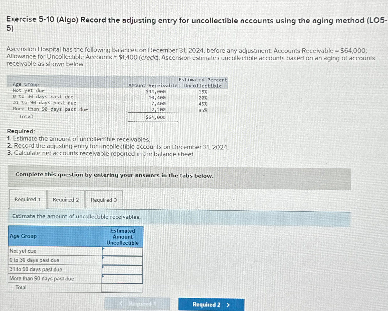 Solved Exercise 5-10 (Algo) Record the adjusting entry for | Chegg.com Solved Exercise 5-10 (Algo) Record the adjusting entry for | Chegg.com