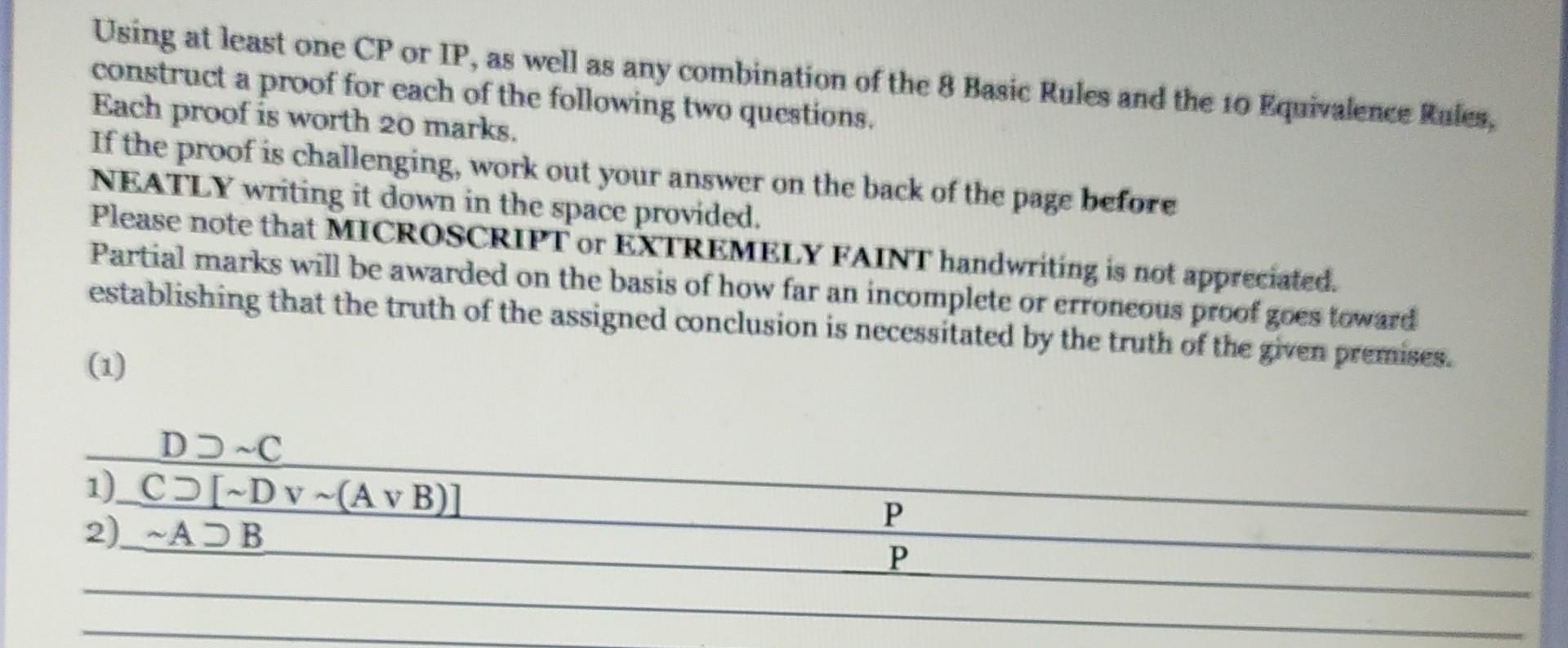 Solved Using at least one CP or IP, as well as any | Chegg.com
