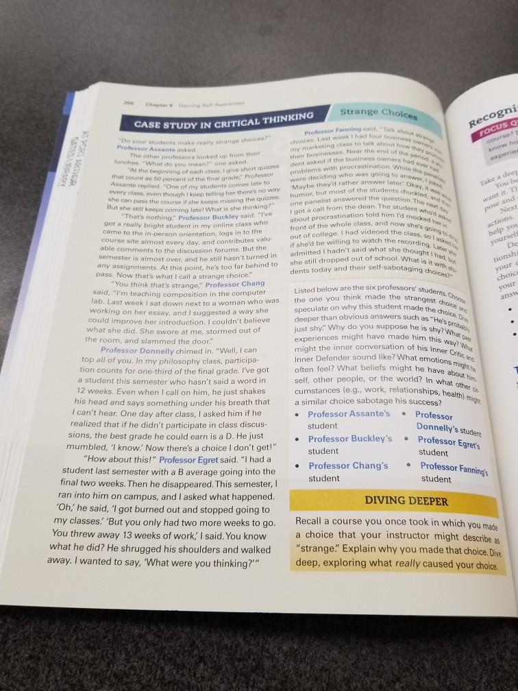 Solved Describe a "strange." Explain Why you made that | Chegg.com