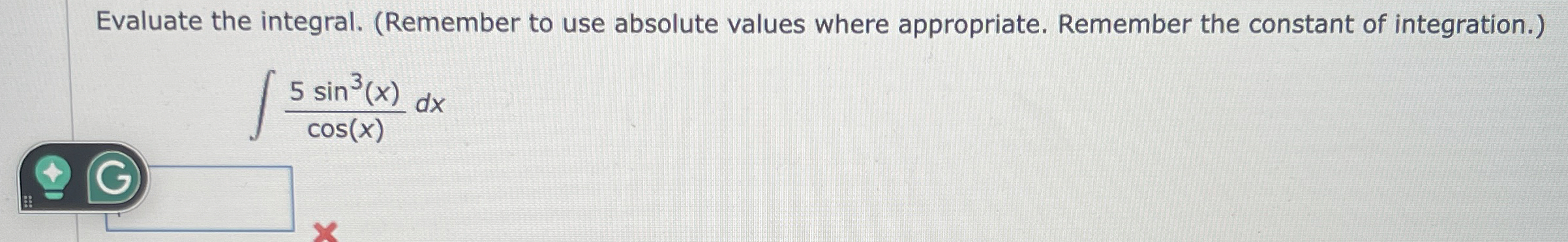 Solved Evaluate the integral. (Remember to use absolute | Chegg.com