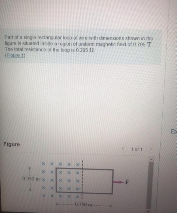 Solved Part of a single rectangular loop of wire with | Chegg.com