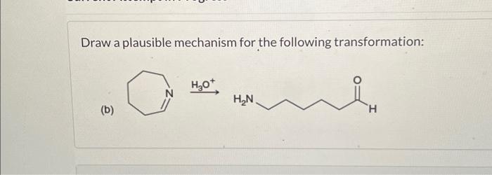 Solved Draw a plausible mechanism for the following | Chegg.com