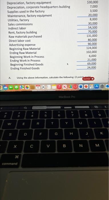 Solved No 2 Depreciation, factory equipment $30,000 | Chegg.com