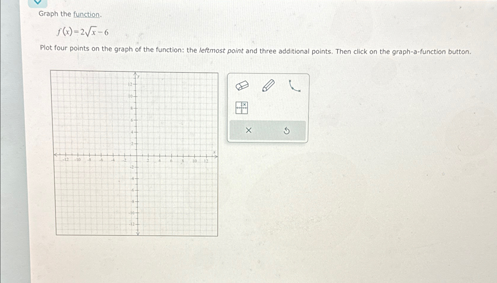 Solved Graph The Function F X 2x2 6plot Four Points On The