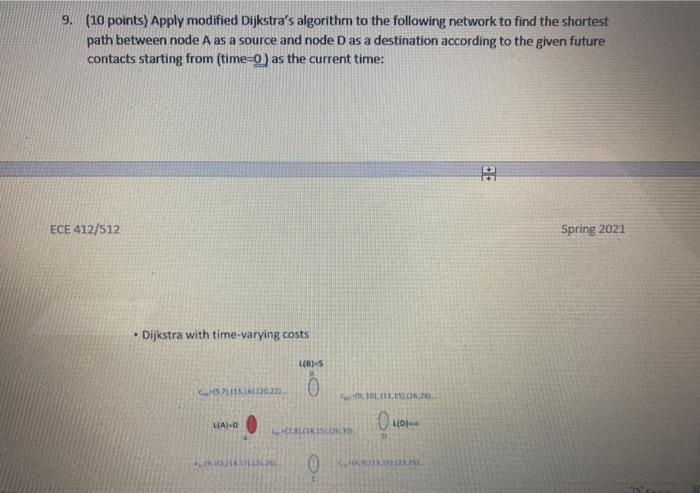 Solved 9. (10 points) Apply modified Dijkstra's algorithm to | Chegg.com Solved 9. (10 points) Apply modified Dijkstra's algorithm to | Chegg.com