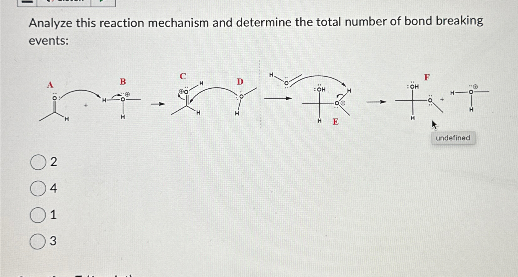 Solved Analyze this reaction mechanism and determine the | Chegg.com