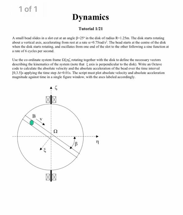 Solved dynamics question | Chegg.com