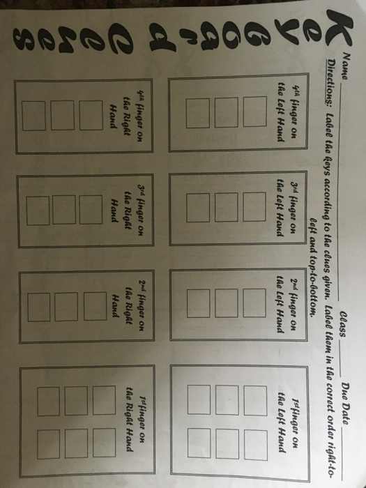 Solved Name Class Due Date Directions: label the keys | Chegg.com