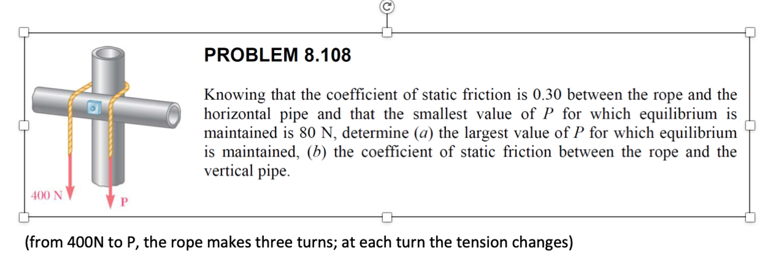 Solved Knowing That The Coefficient Of Static Friction Is