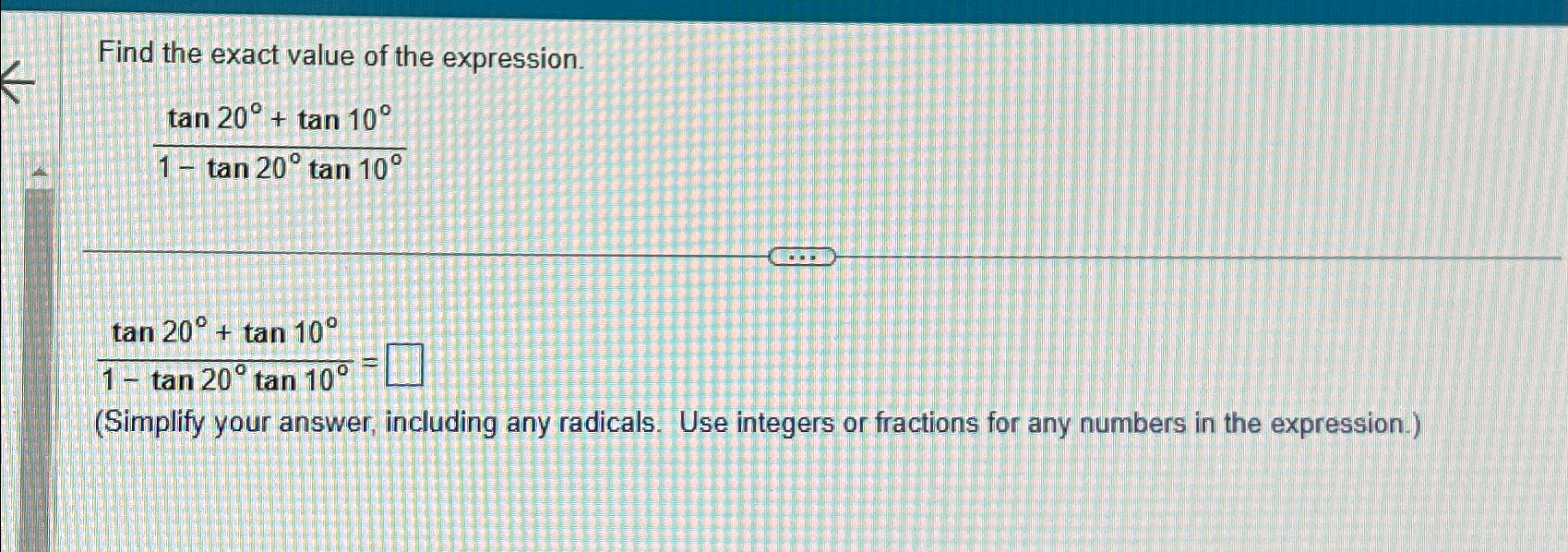 Solved Find the exact value of the | Chegg.com