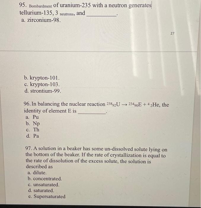 Solved 98. Which procedure will increases the solubility of | Chegg.com