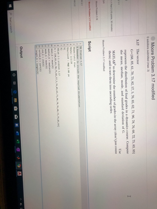 Solved Moore Problem 3.17 modified O solutions submitted | Chegg.com