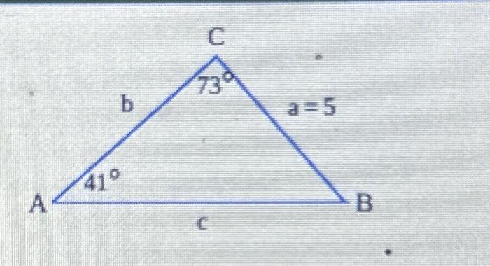 Solved solve the triangle | Chegg.com