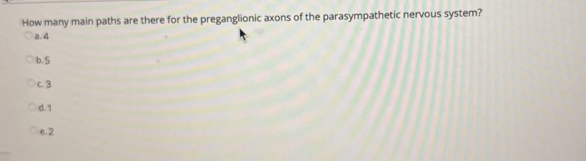 Solved How many main paths are there for the preganglionic | Chegg.com