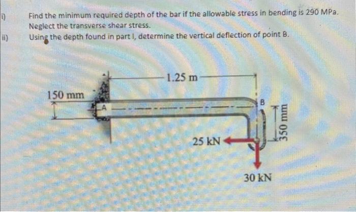 Solved The bent bar in the figure is made of steel with E = | Chegg.com