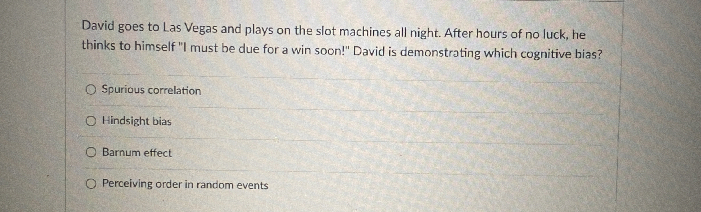 Solved David goes to Las Vegas and plays on the slot | Chegg.com