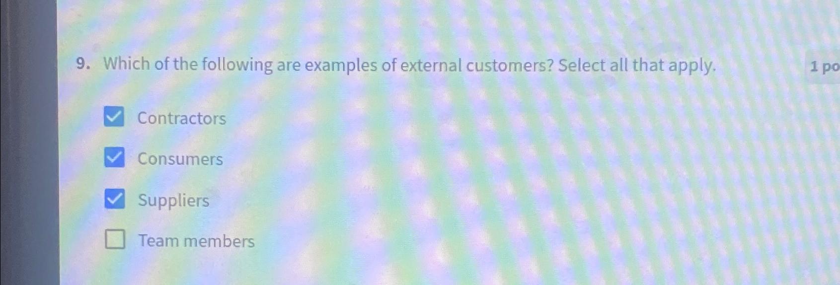 Solved Which of the following are examples of external | Chegg.com