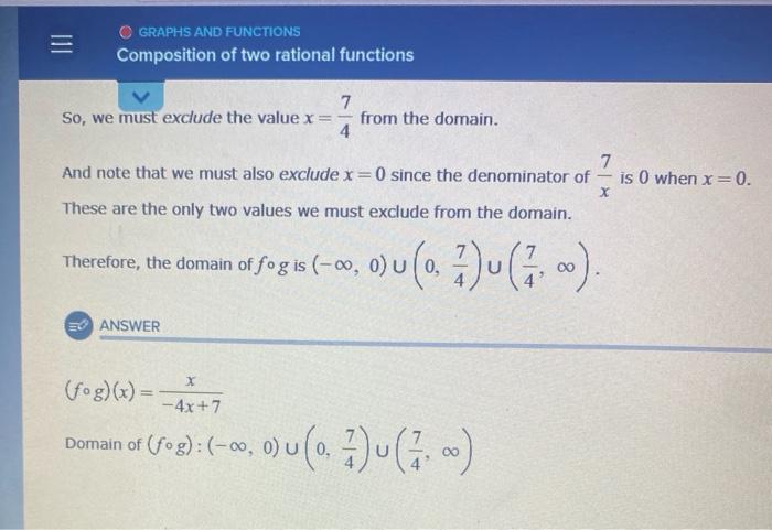 Solved OGRAPHS AND FUNCTIONS Composition of two rational | Chegg.com