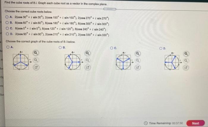 Solved Find the cube roots of BL Graph each cube root as a | Chegg.com