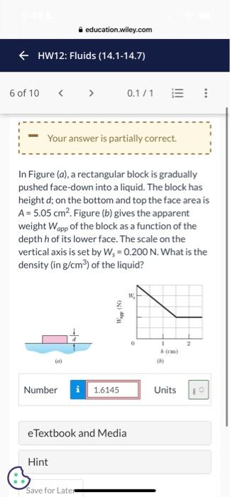 Solved In Figure (a), a rectangular block is gradually | Chegg.com