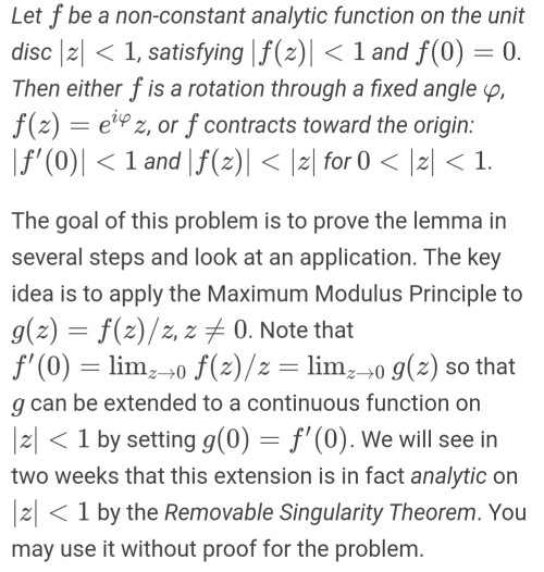 Solved Let f be a non-constant analytic function on the unit | Chegg.com
