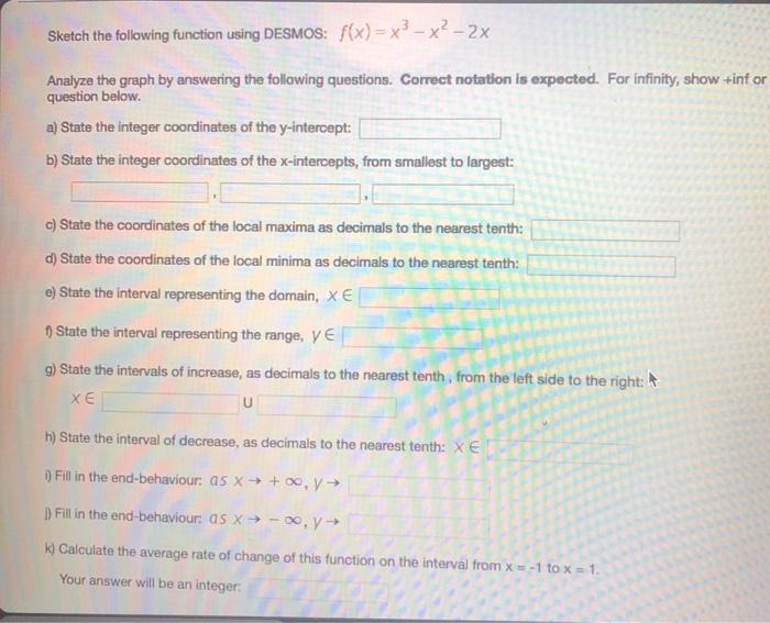 Solved Sketch the following function using DESMOS: F(x) = x3 | Chegg.com